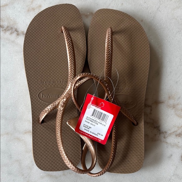 Havaianas | Shoes | Havaianas Metallic Brown Sandals | Poshmark